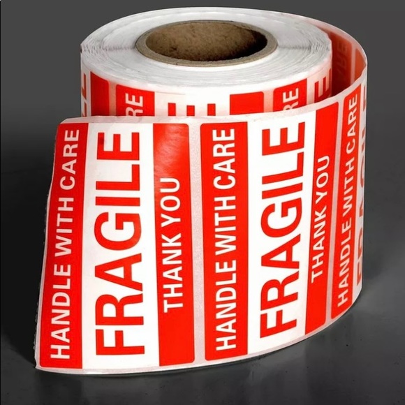 unbranded | Office | 50 Fragile Stickers 2x3 Handle With Care Unopened ...